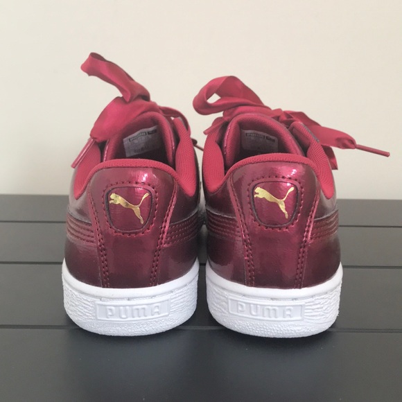 Puma | Shoes | Red Puma Sneakers With Ribbon Laces | Poshmark